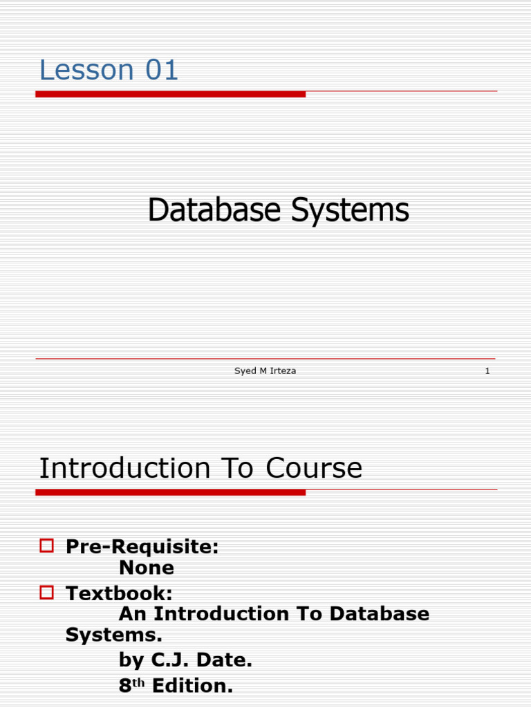 Lesson01 Further Introduction | PDF | Databases | Integrated Truss Structure