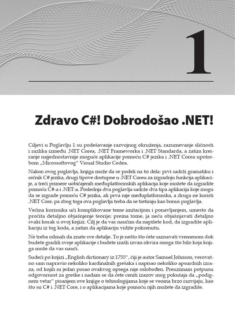 Kombib c8 I Net Core 3 Moderno Medjuplatformsko Programiranje Poglavlje | PDF