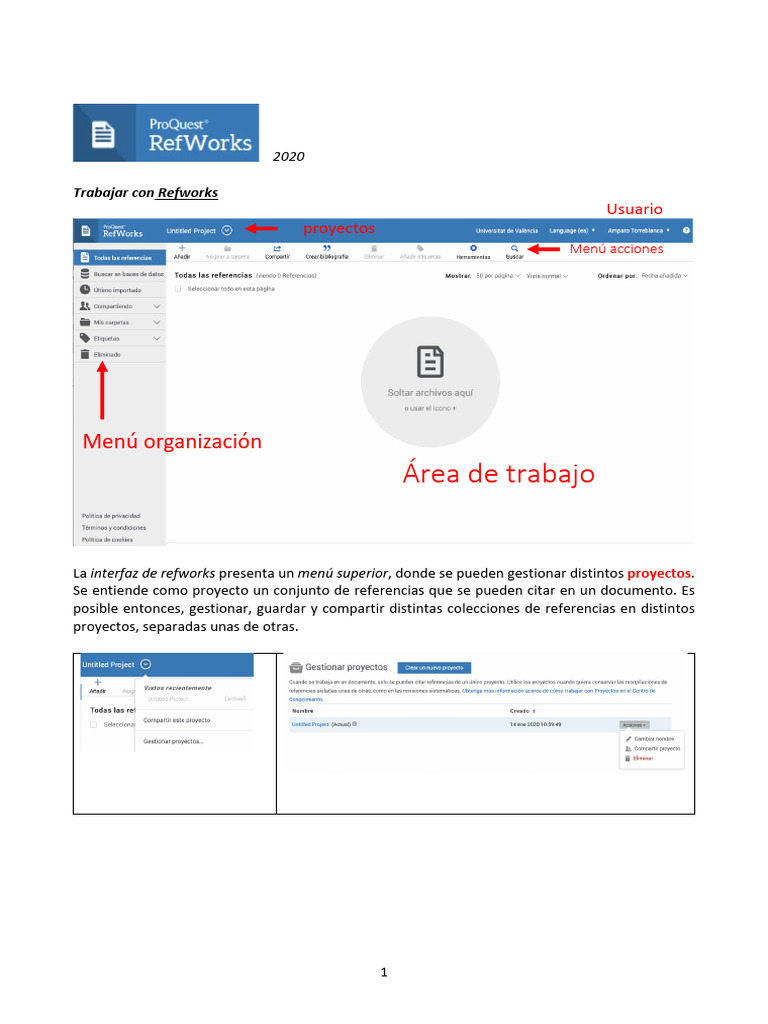 Gestión de Referencias en RefWorks | PDF | Informática | Software