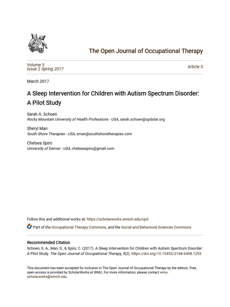 Sleep Intervention For ASD | PDF | Autism Spectrum | Sleep