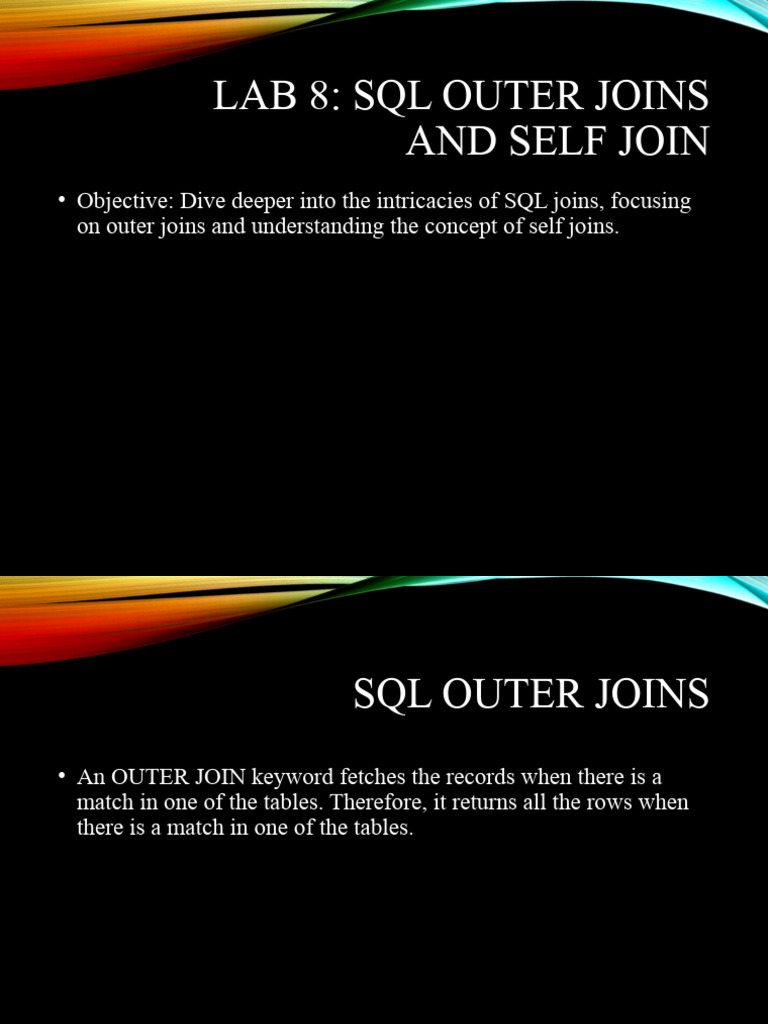 Database Systems Lab 8 Presentation | PDF | Databases | Information Technology