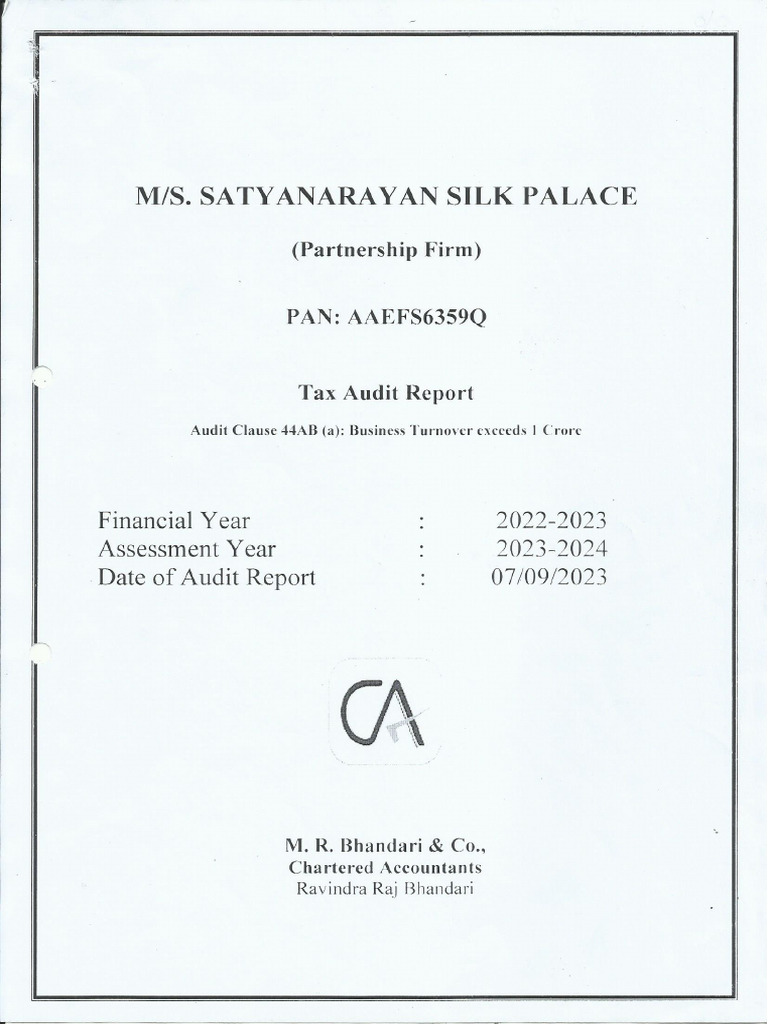 SSP Scanned Audit Report AY2324 | PDF