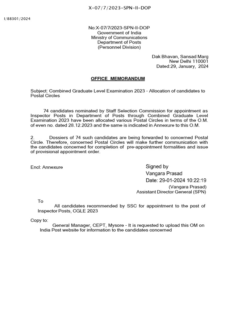 Office Memorandum | PDF | Government | Politics Of India