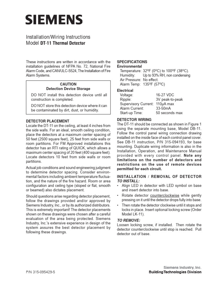 DT11 - Installation Instructions | PDF | Electrical Wiring | Relay