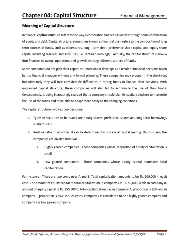 Capital-structure | PDF | Capital Structure | Cost Of Capital