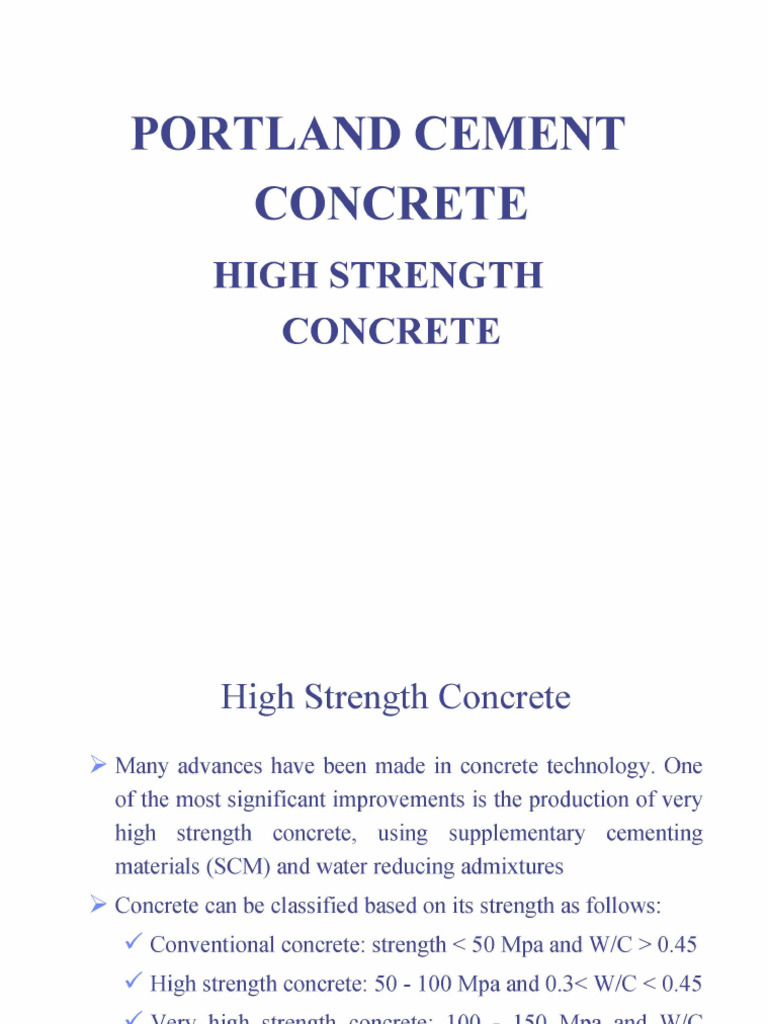 High Strength Concrete | PDF