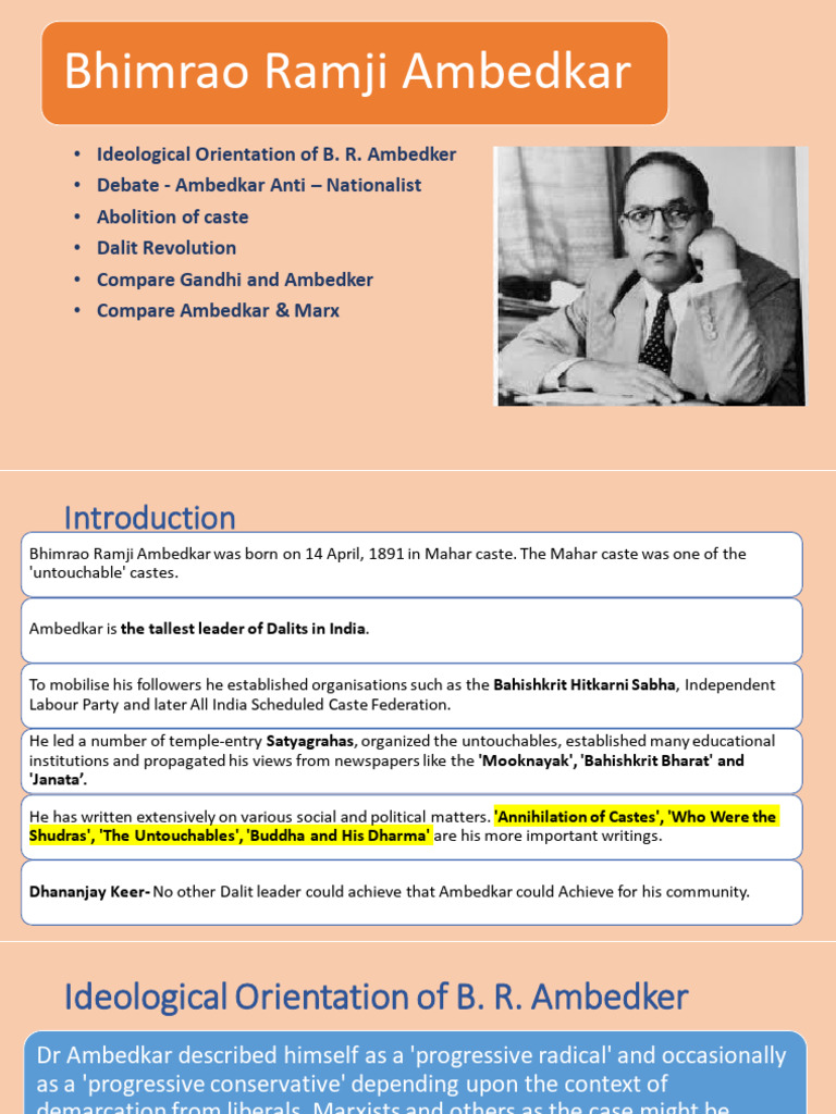Bhimrao Ramji Ambedkar | PDF | Dalit | Mahatma Gandhi