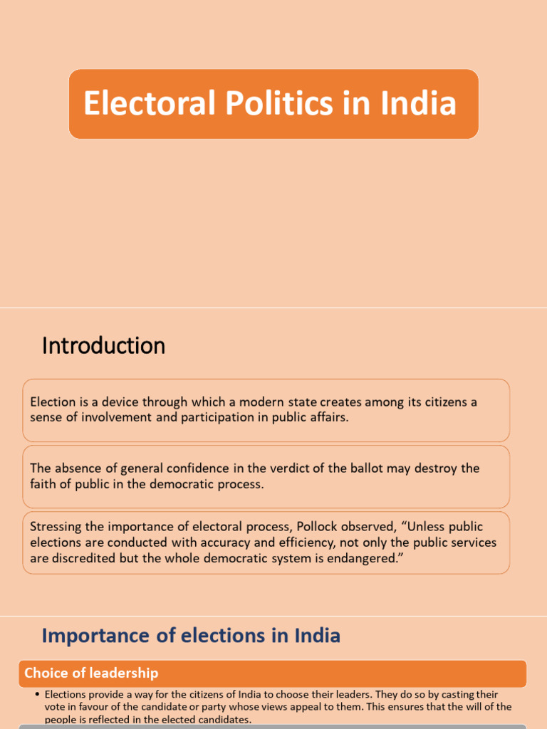 Understanding Electoral Politics in India | PDF | Elections | Caste