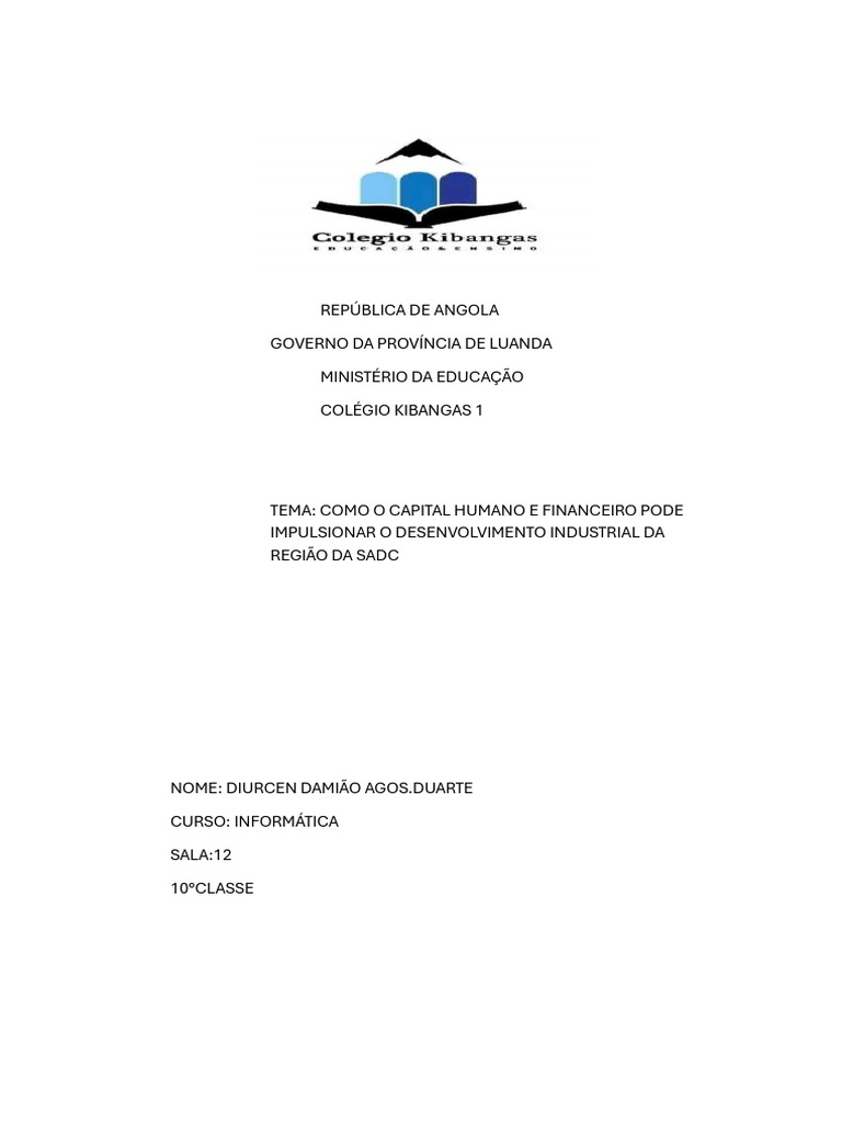 Trabalho Da SADC | PDF | Economia | África