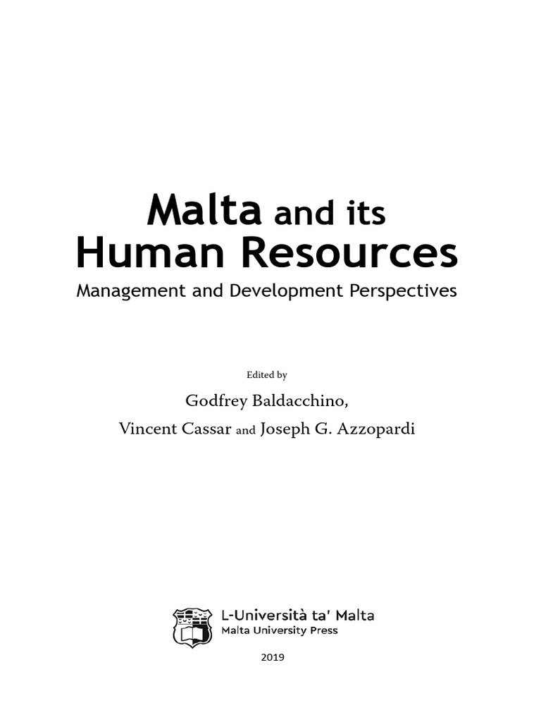 Malta and Its Human Resources - 2019 | PDF | Employment | Human ...