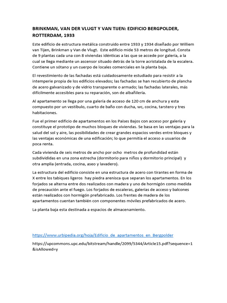 Edificio Bergpolder: Innovación en Vivienda | PDF