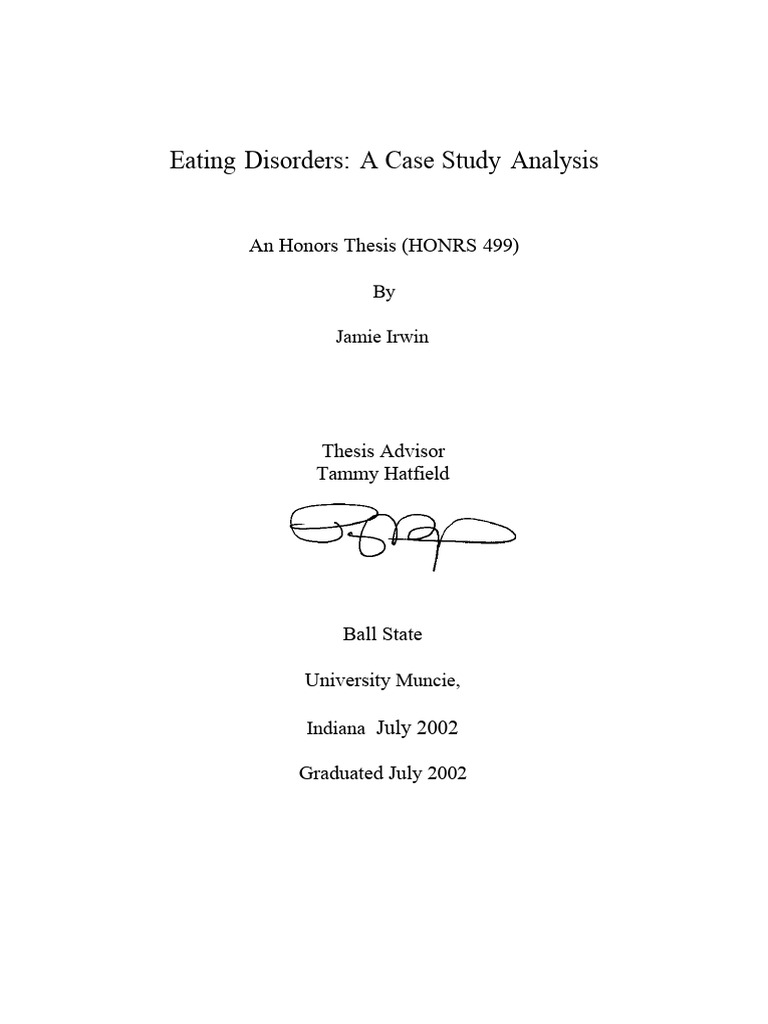 Eating Disorders Case Study Analysis | PDF | Bulimia Nervosa | Eating ...