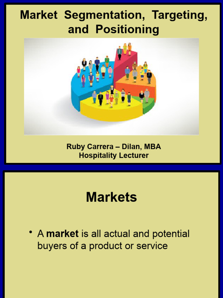 Market Segmentation, Targeting, and Positioning UNIT II | PDF | Market ...