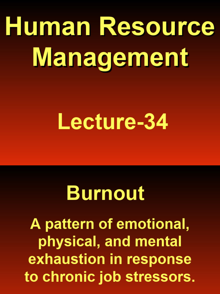 Lecture34 | PDF | Communication | Human Resource Management