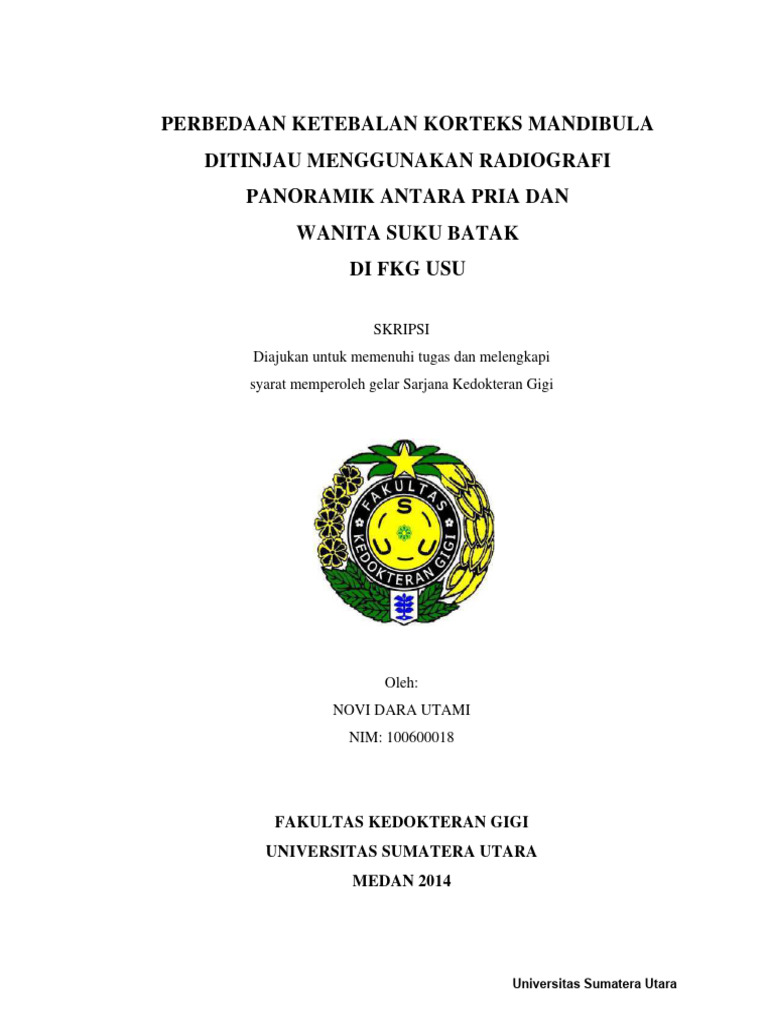 Perbedaan Ketebalan Korteks Mandibul | PDF