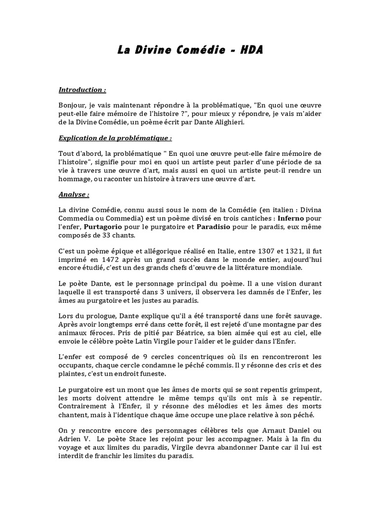 La Divine Comédie | PDF | Divine Comédie | Énéide