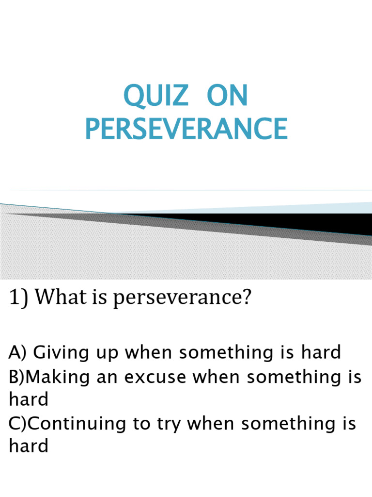 Perseverance Quiz for Grade 1 | PDF
