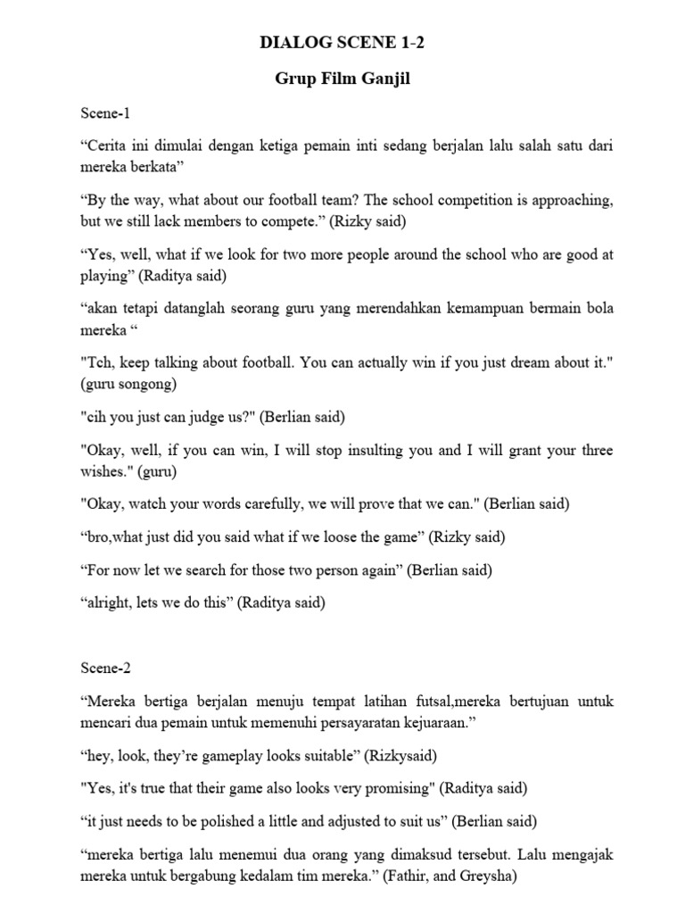 Dialog Scene 1-1 | PDF