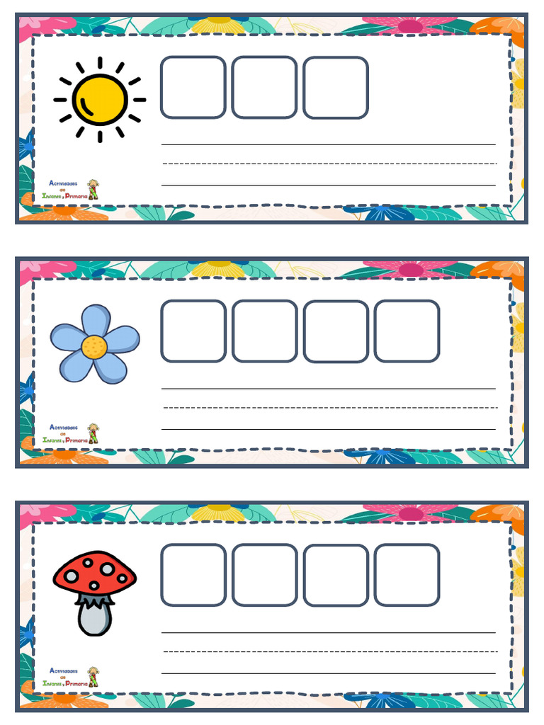 Tarjetas de Vocabulario para Primavera | PDF