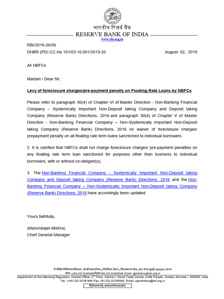 Foreclosure Charges | PDF