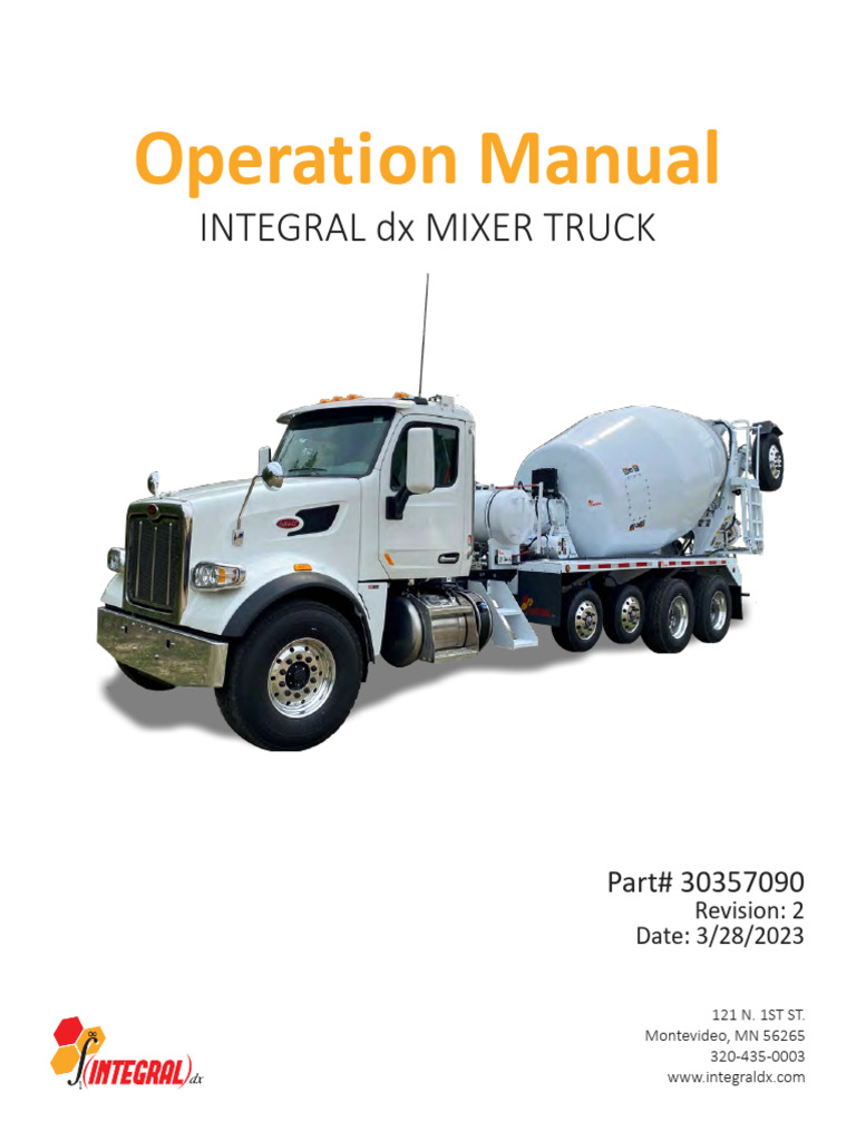 Concrete Truck Mixer Operators Manual | Download Free PDF | Truck ...