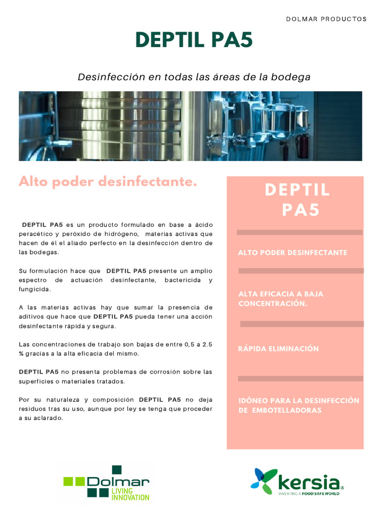 Deptil PA5 | PDF | Agua | Sustancias químicas