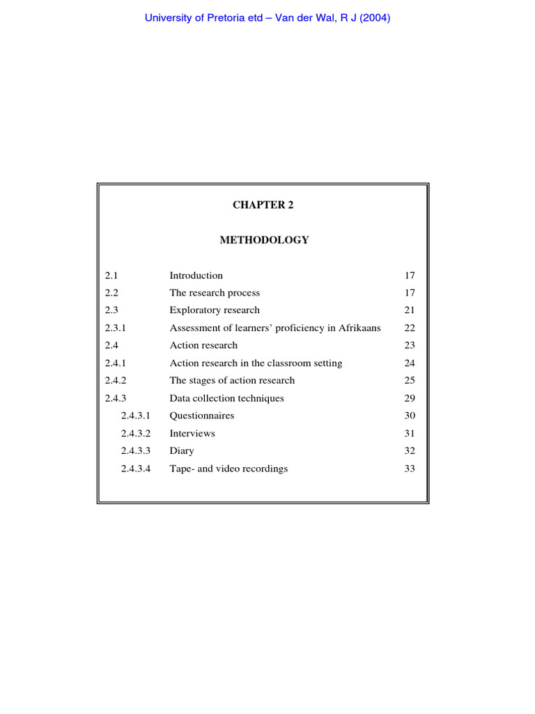 Chapter 2 Methodology | PDF | Methodology | Action Research