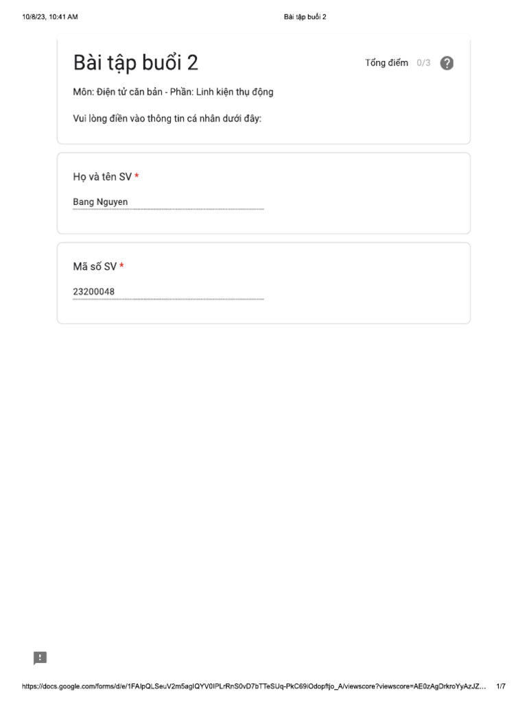 Bai Tap Buoi 2 | PDF