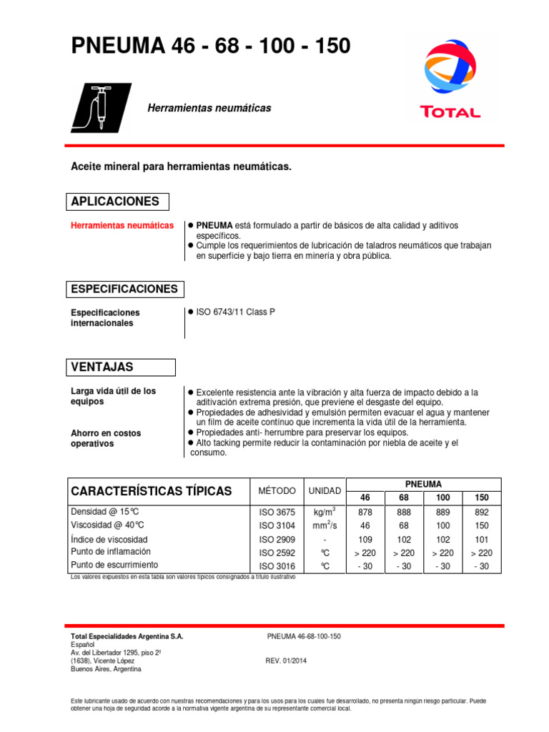 PNEUMA 46-68-100-150 Español | Descargar gratis PDF | Lubricante ...