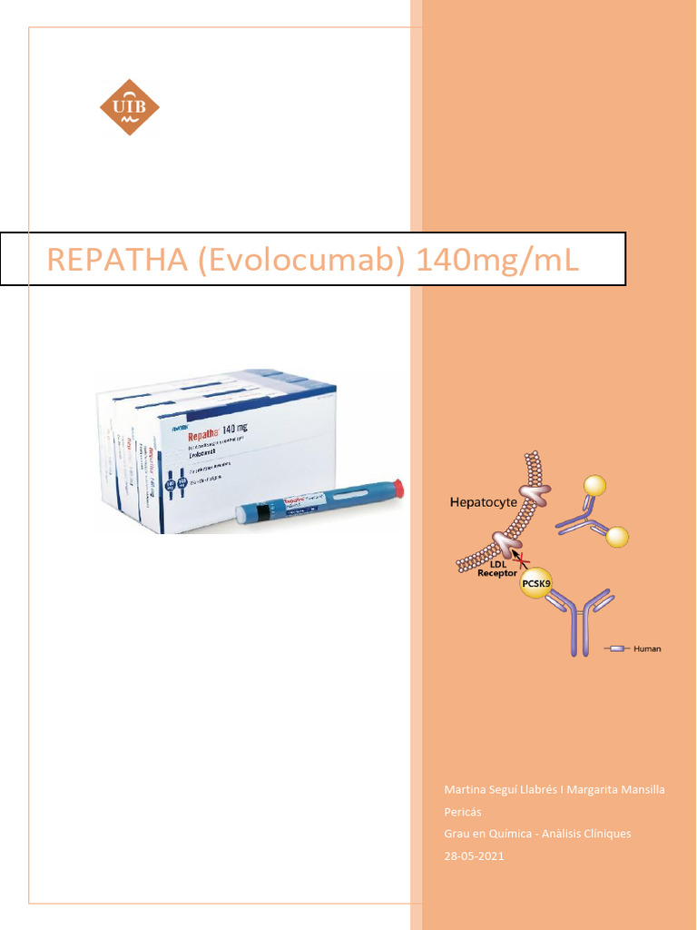 Repatha Evolocumab MartinaSegui MargaritaMansilla | PDF