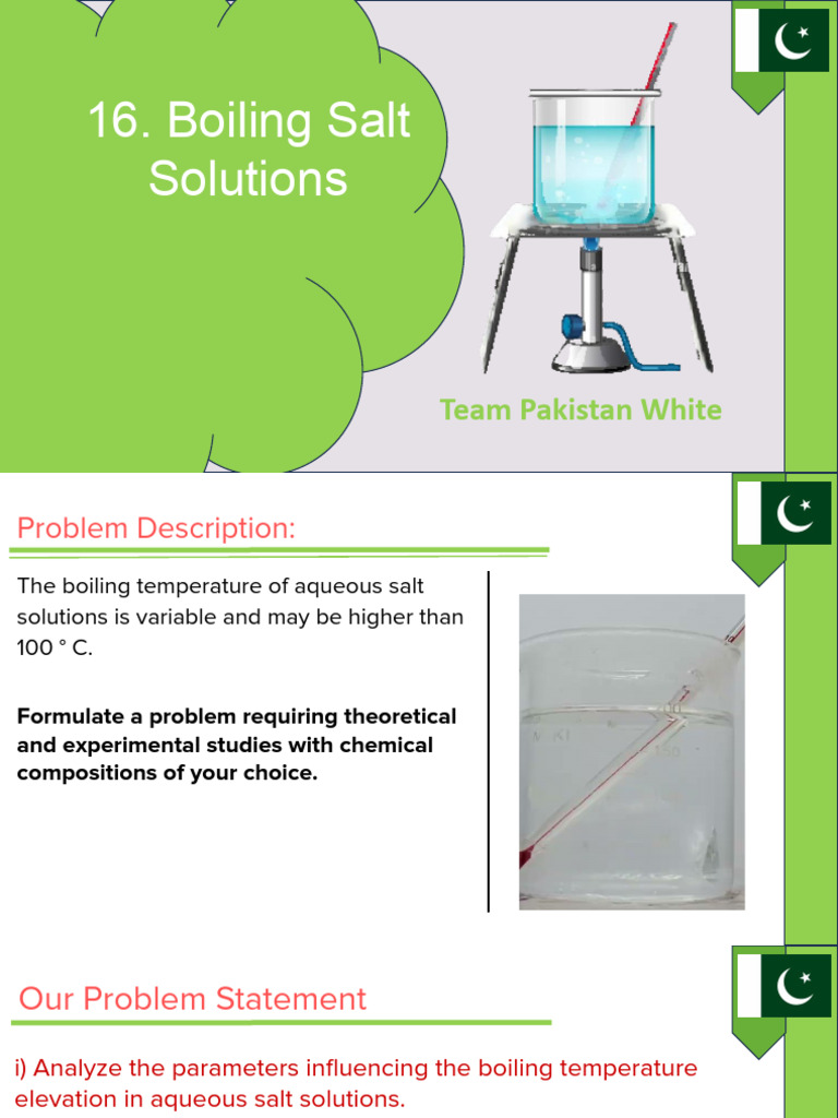 Boiling Point Elevation in Salt Solutions | PDF | Chemistry | Physical ...