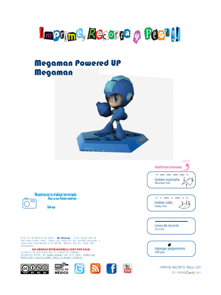 Mega Man Papercraft IRP Ver 1-1 | PDF