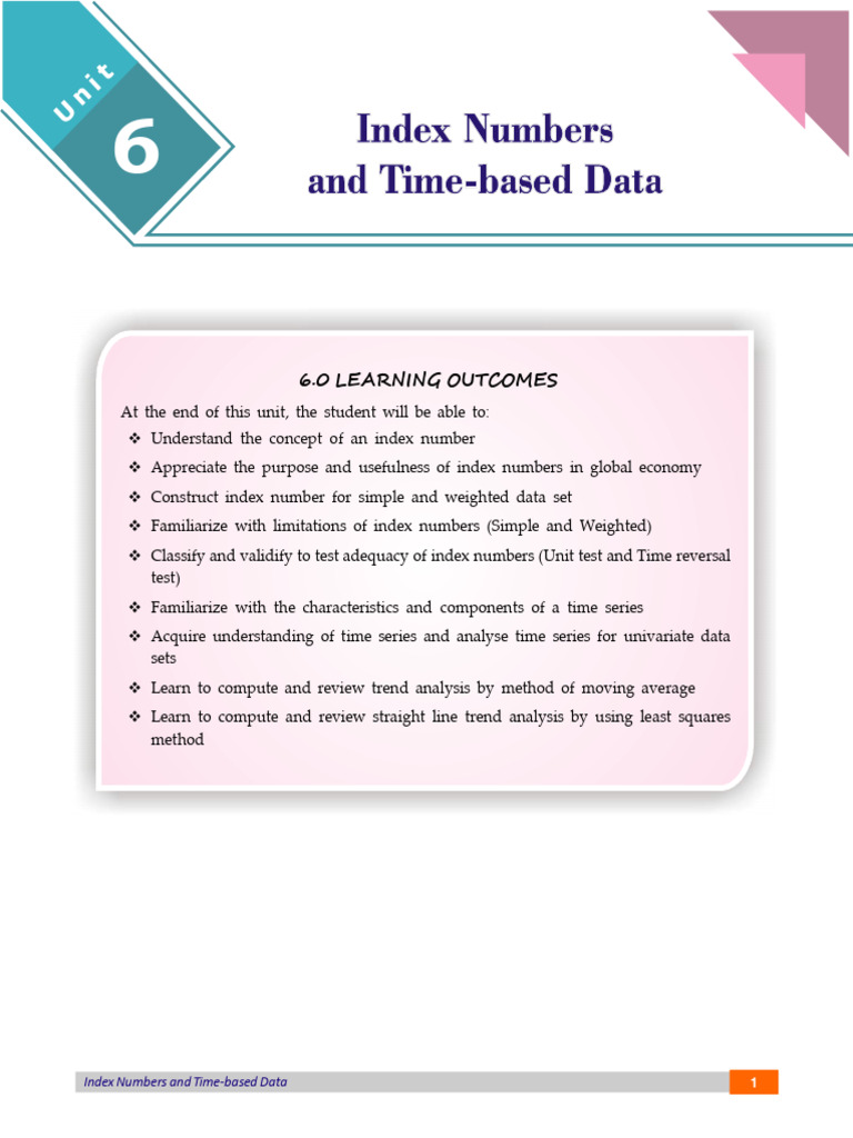 Index Number ch6 | PDF | Cost Of Living | Time Series