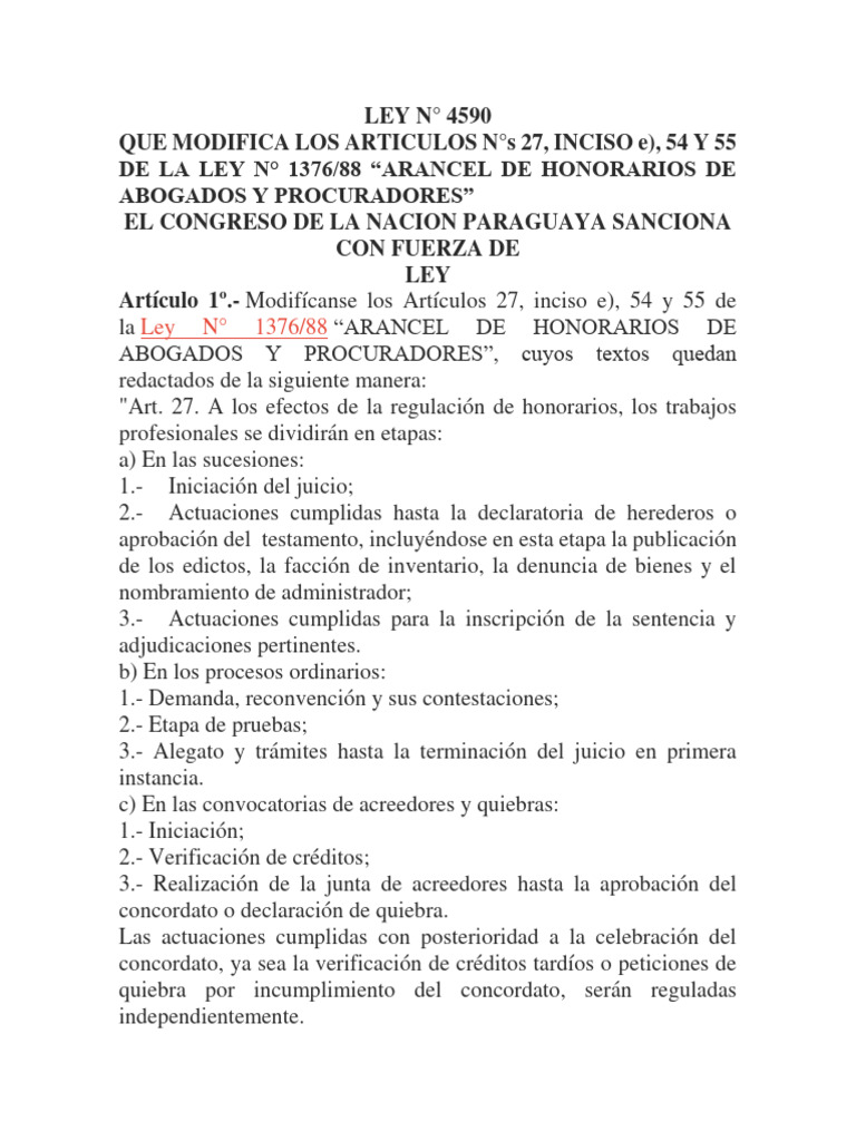 Honorarios Modfi | PDF | Queja | Sentencia (ley)