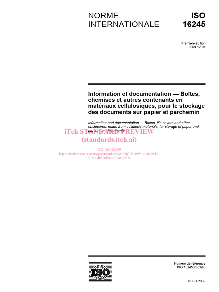 Iso 16245 2009 | PDF