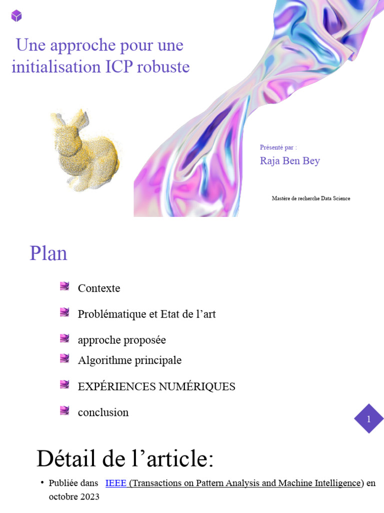 Initialisation robuste de l'algorithme ICP | PDF | Mathématiques appliqués