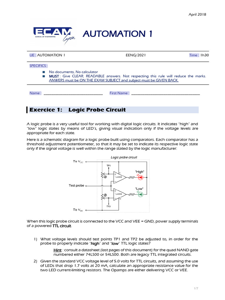 Automation1 DS1 | PDF | Logic Gate | Electronic Circuits