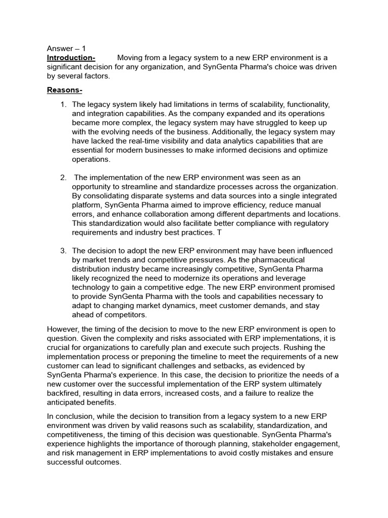 ERP | PDF | Enterprise Resource Planning | Supply Chain Management