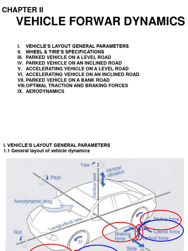 Chapter II - Vehicle Forward Dynamics | PDF | Tire | Drag (Physics)