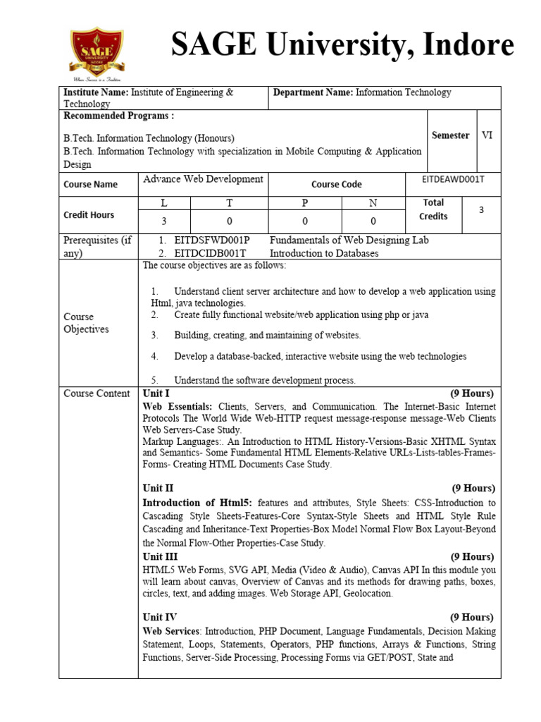 Advance Web Development Theory | PDF | World Wide Web | Internet & Web