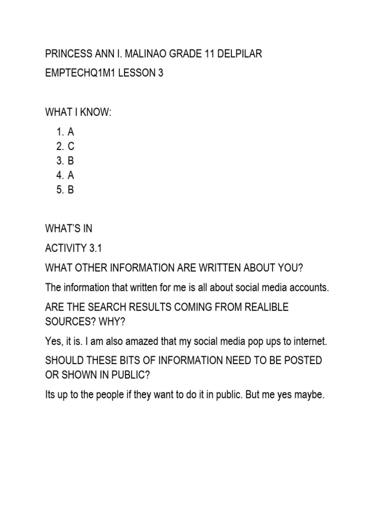 Princess Ann Malinao Emptechq1m1l3 | PDF | Computer Security | Security