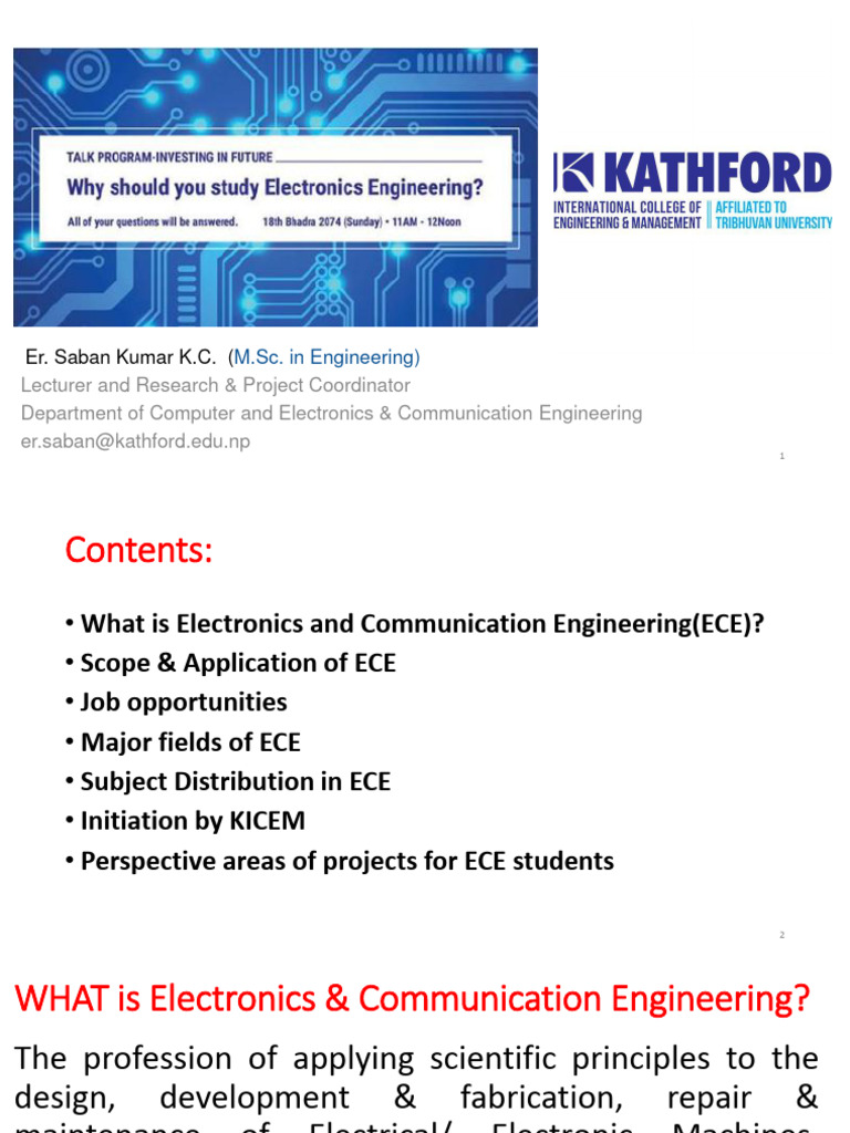 M.Sc. in Engineering) : Er. Saban Kumar K.C. ( | PDF | Electronic Engineering | Telecommunications