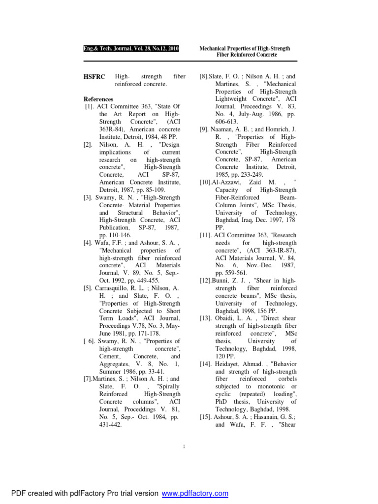 Properties Reference | PDF | Concrete | Reinforced Concrete