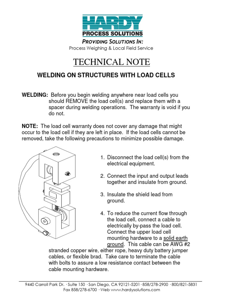 Welding near Load Cells | PDF | Welding | Construction