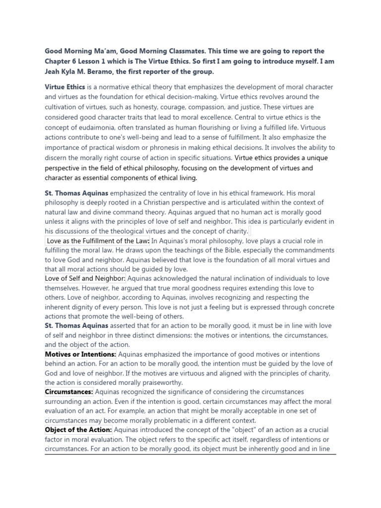 Ethics Report | Download Free PDF | Virtue Ethics | Virtue