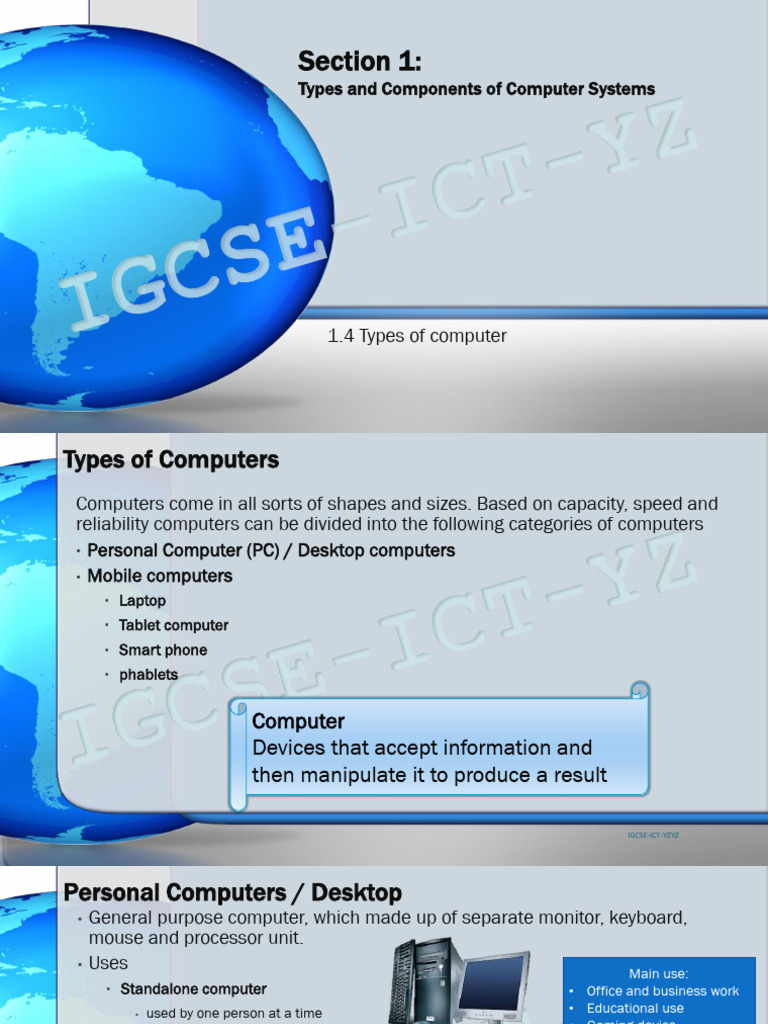 Section 1.4 - Type of Computer | PDF | Laptop | Personal Computers