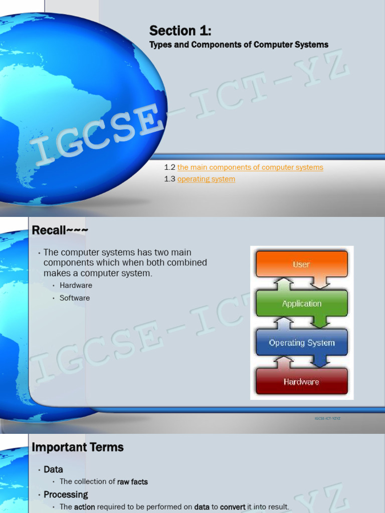 Section 1.2 + 1.3 - PC Component + OS | PDF | Computer Data Storage ...