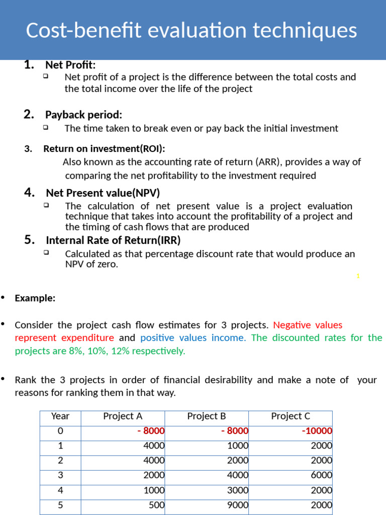 Unit 2 Part 1 CHP 02-SPM-Project Evaluation | PDF | Net Present Value | Internal Rate Of Return