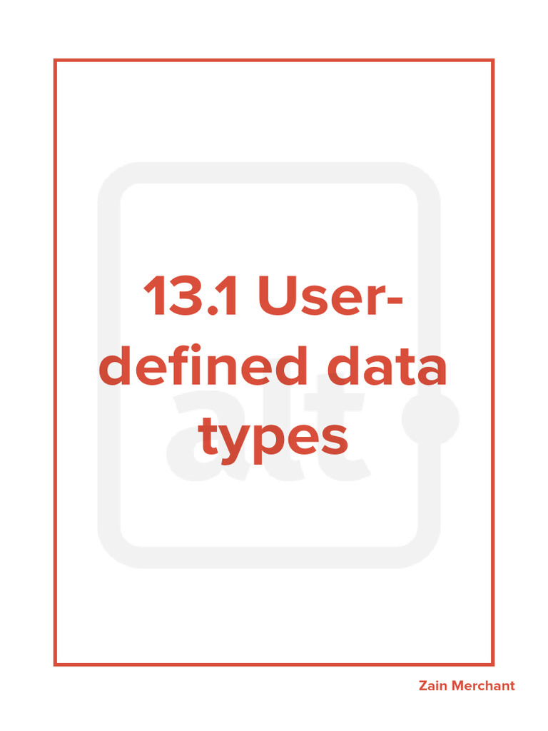 13,3user Defined Data Types | PDF | Data Type | Pointer (Computer Programming)