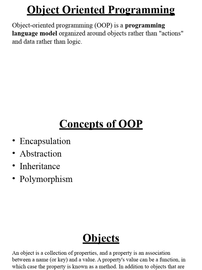 Objects Pdf Object Oriented Programming Object Computer Science